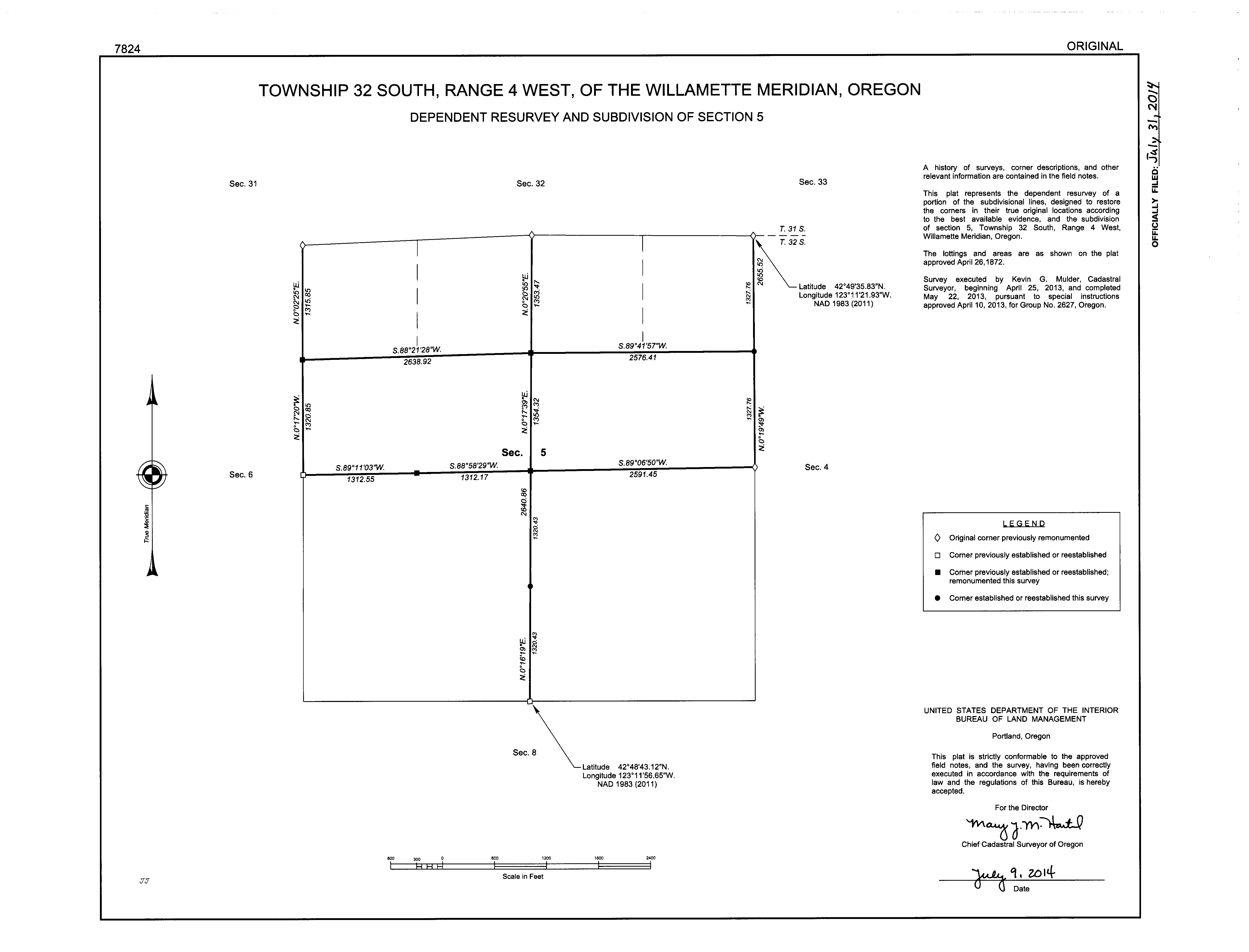 Land Status & Cadastral Survey Records Oregon/Washington BLM