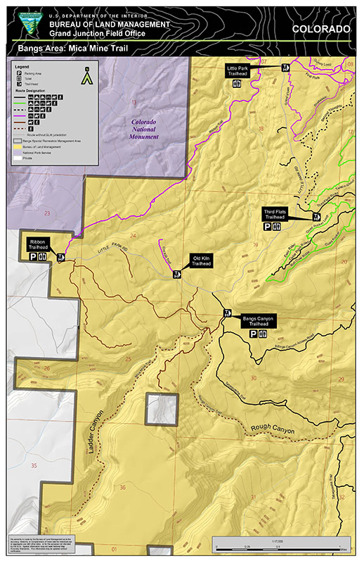 Bangs Special Recreation Management Area: Mica Mine Area Map | Bureau ...