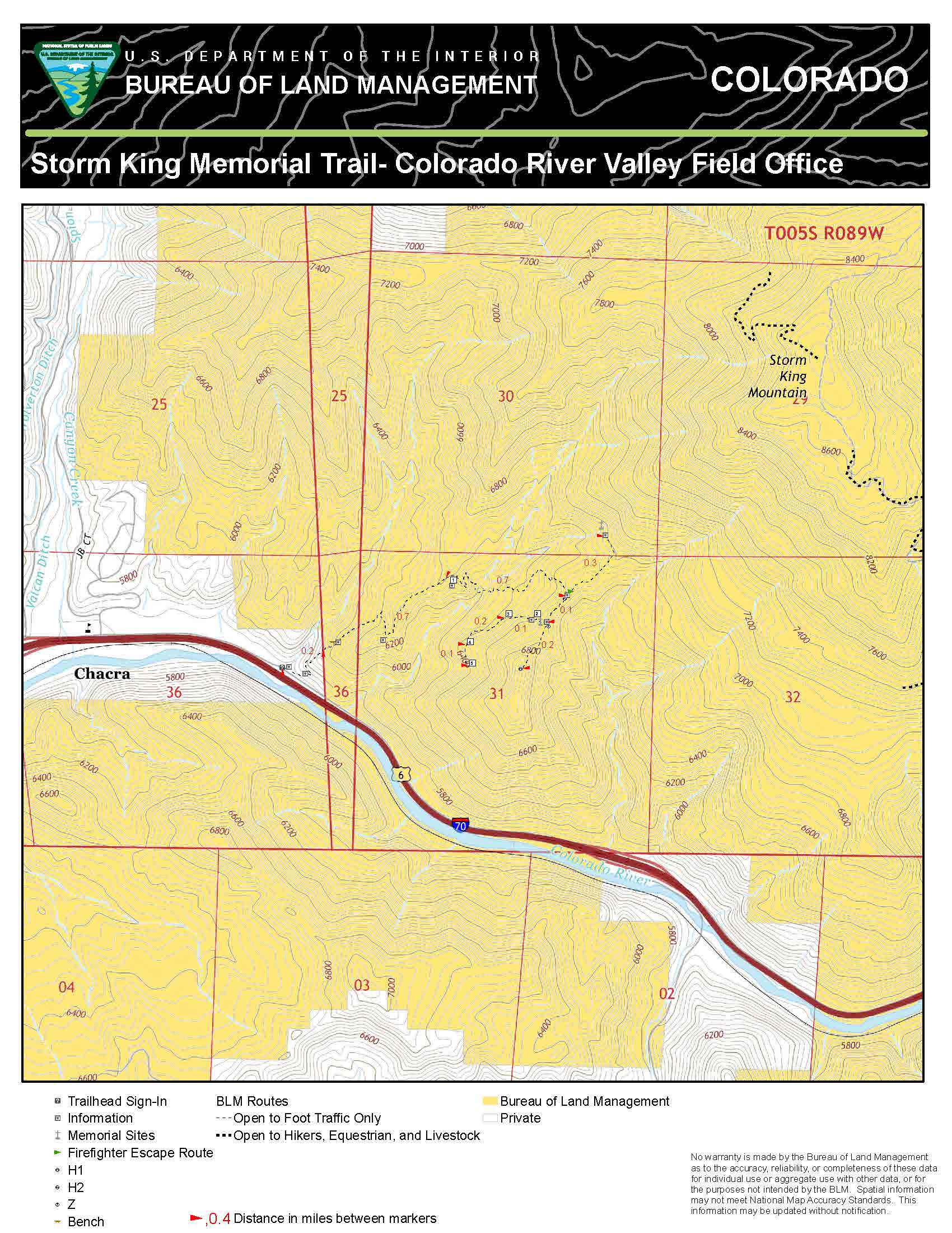 Storm King Memorial Trail Map | Bureau of Land Management