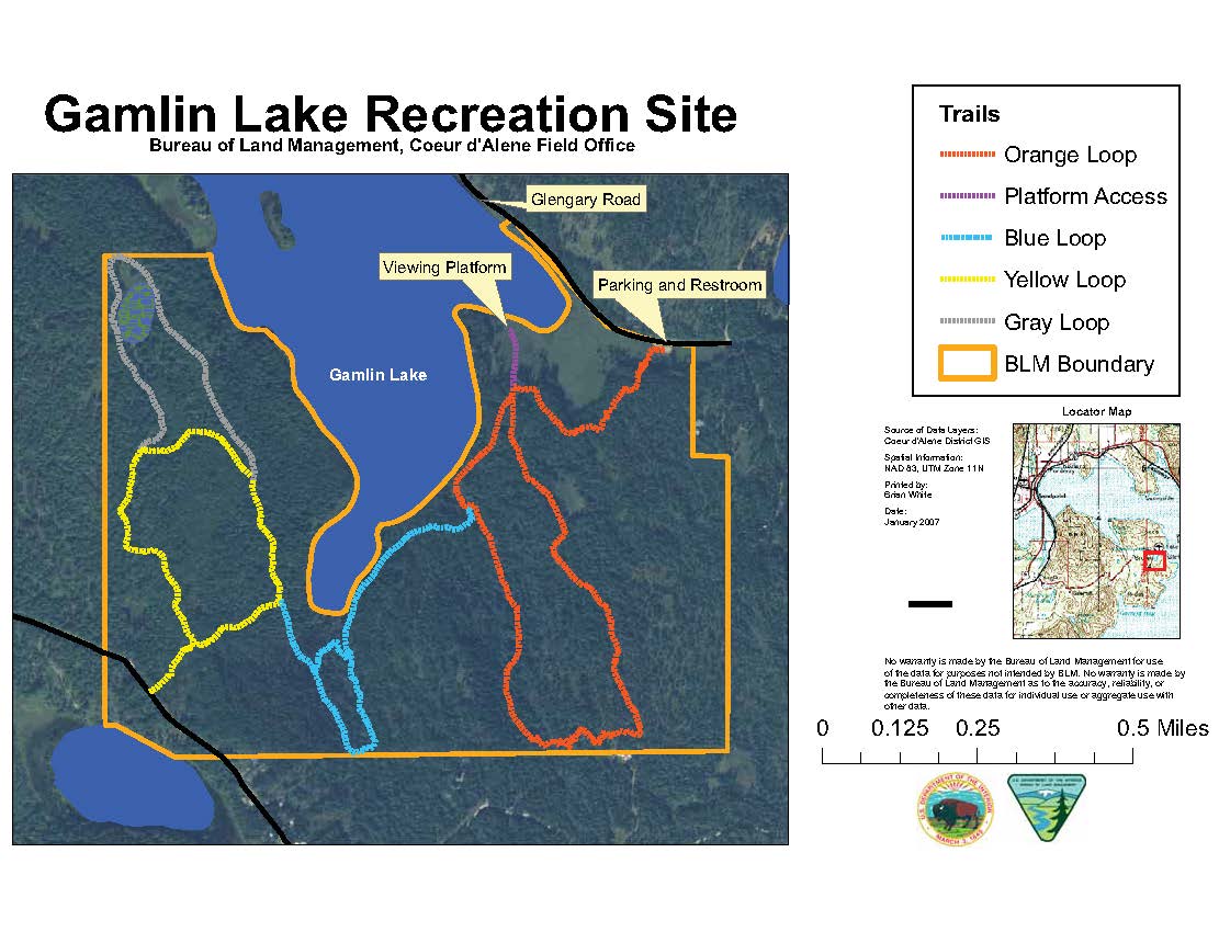 Media Center: Public Room: Idaho: Gamlin Lake - map | Bureau of Land ...