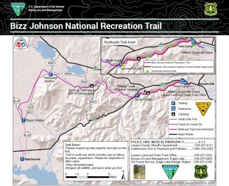 Bizz Johnson National Recreation Trail Map | Bureau of Land Management