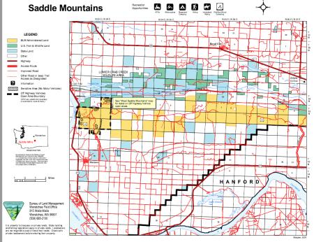 Saddle Mountain Map | Bureau of Land Management
