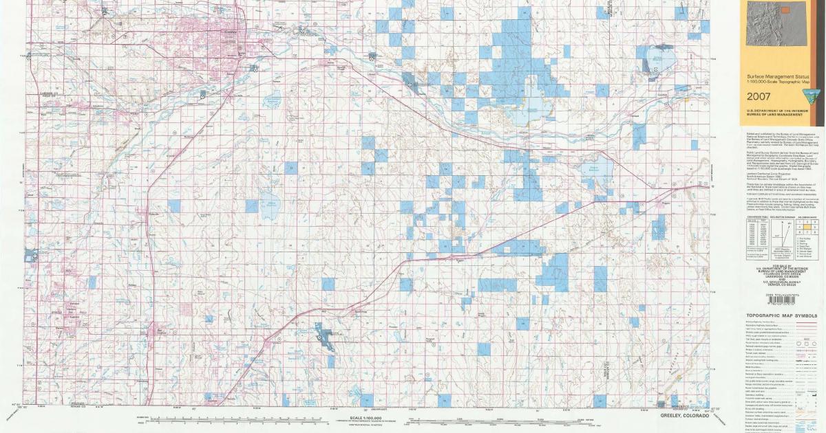 CO Surface Management Status Greeley Map | Bureau of Land Management