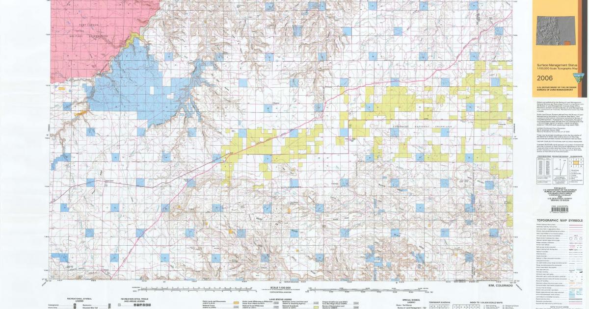 CO Surface Management Status Kim Map | Bureau of Land Management