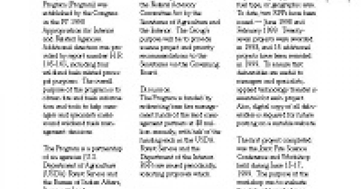Joint Fire Science Program | Bureau of Land Management