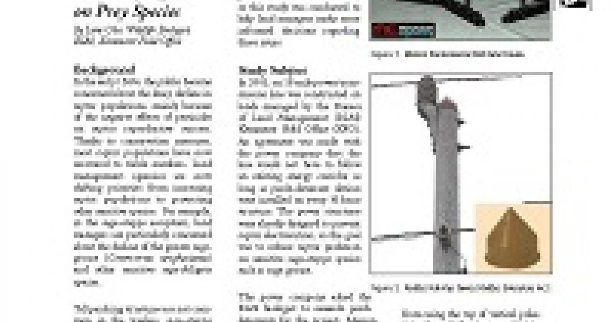 Effectiveness of Raptor Perch-Deterrent Devices on Power Poles for ...