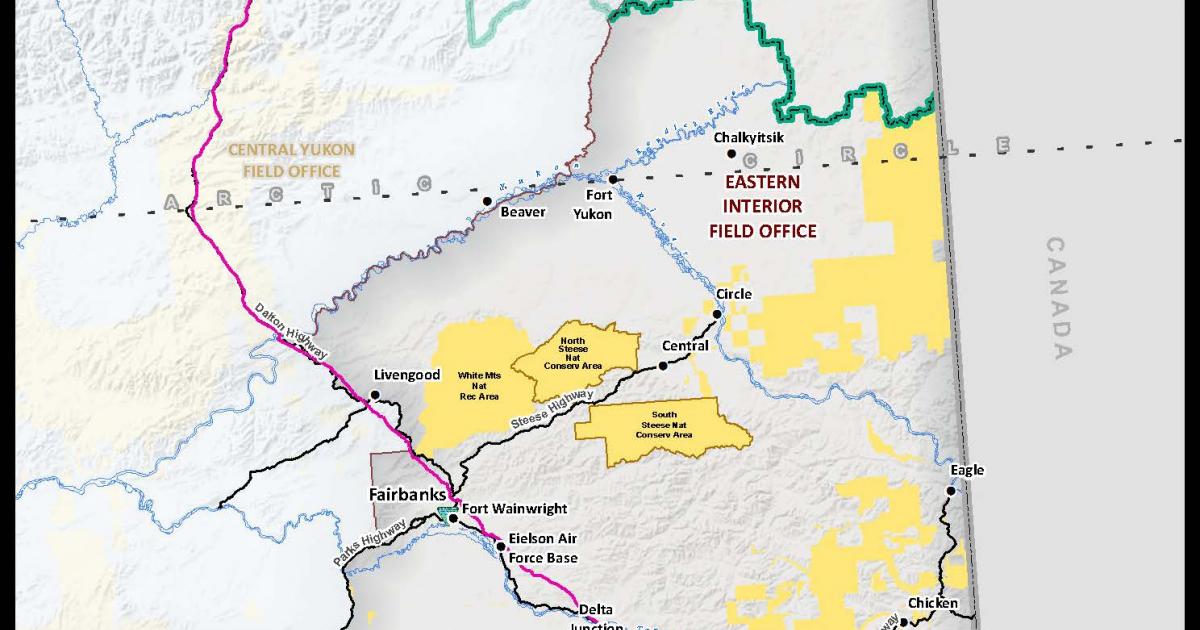 Eastern Interior Field Office Boundary Map | Bureau of Land Management