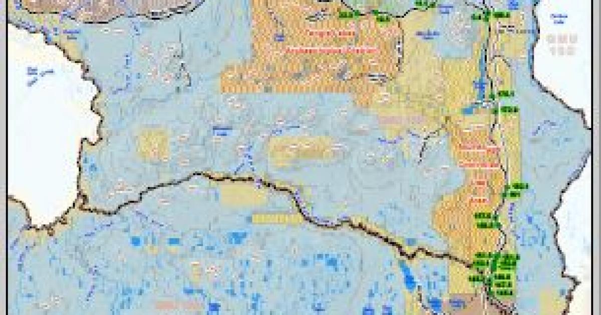 Game Unit 13B State Moose and Caribou hunt-restricted Map | Bureau of ...