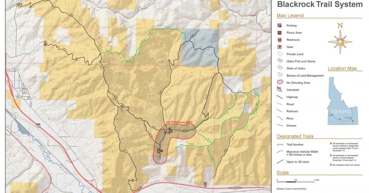 Chinese Peak - Blackrock Trail System Travel Georeferenced Map | Bureau ...