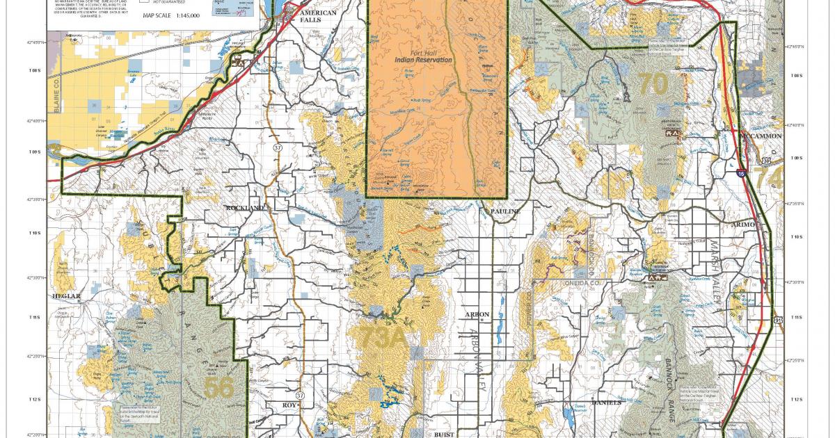 Curlew/Deep Creek Georeferenced Travel Map | Bureau of Land Management