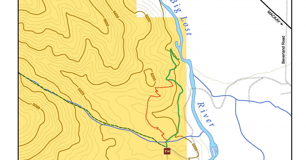 Big Lost River Access Trail - map | Bureau of Land Management
