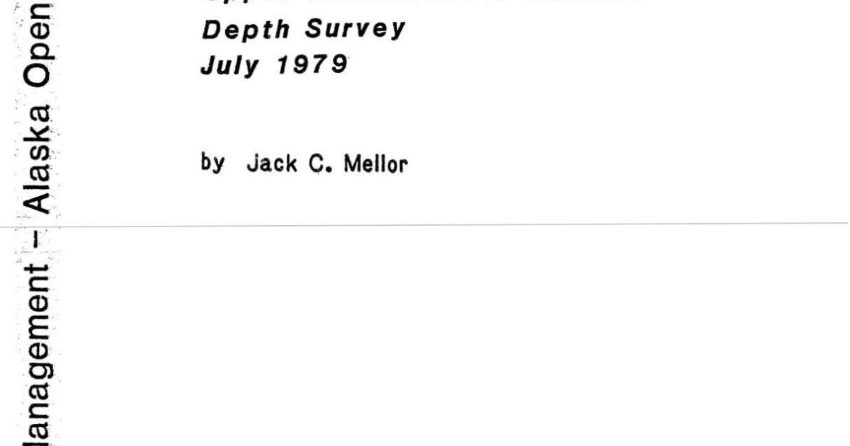 Upper Colville River Channel Depth Survey | Bureau of Land Management