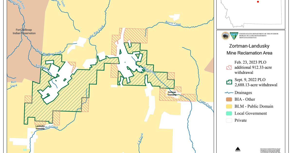 Additional Lands Withdrawn to Protect Zortman-Landusky Mine Reclamation ...