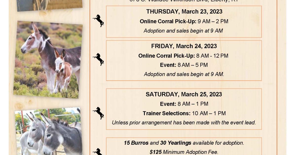 BLM To Host Wild Horse and Burro Event in Liberty, Kentucky | Bureau of ...