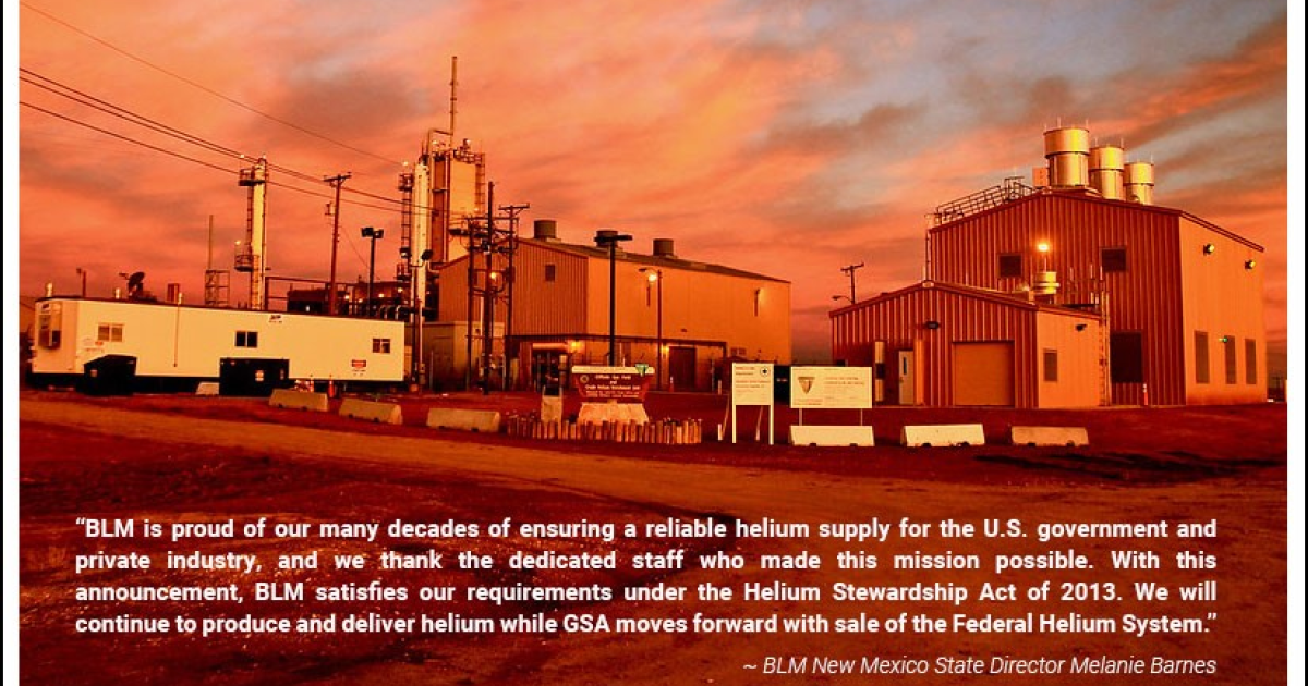 Sale of Federal Helium System Assets Moves Forward | Bureau of Land ...