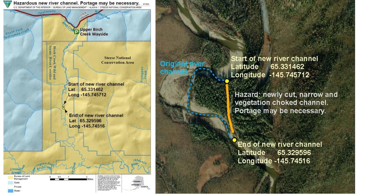 Upper Birch Creek Wild and Scenic River hazardous new channel | Bureau ...