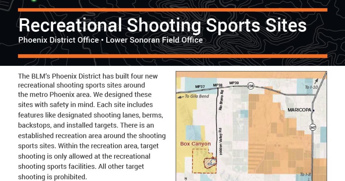 Recreational Shooting Sites - Lower Sonoran Field Office | Bureau of ...
