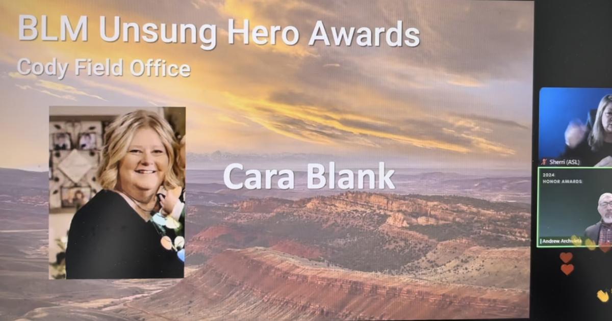BLM Cody’s Cara Blank recognized with Unsung Hero Award | Bureau of ...