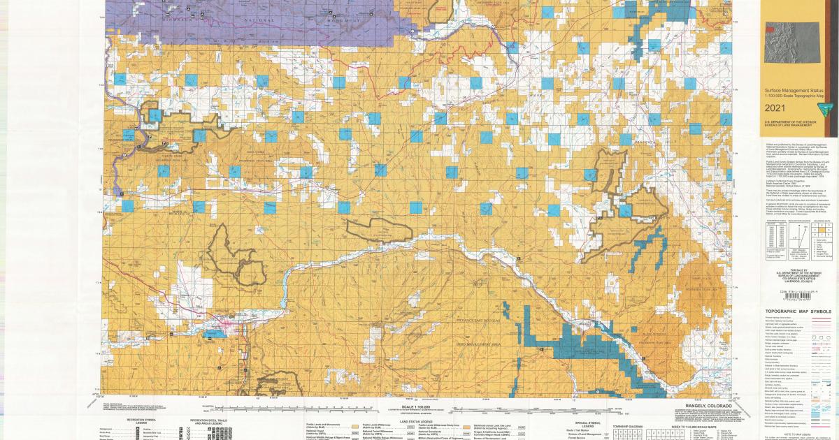 CO Surface Management Status Rangely Map | Bureau of Land Management