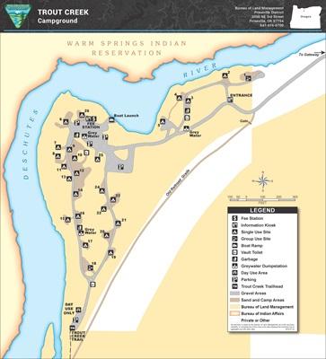 Oregon - Trout Creek Campground Map (Georeferenced) | Bureau of Land ...