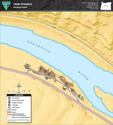 Oregon - Twin Springs Campground Map (Georeferenced) | Bureau of Land ...